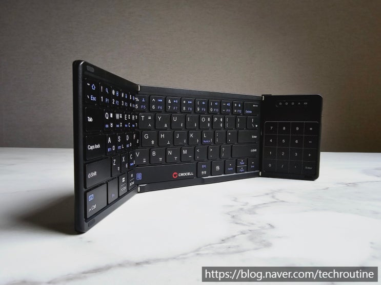 크로셀 C-FLIP Hybrid Touch 접이식 블루투스 키보드 추천 숫자패드까지 : 네이버 블로그