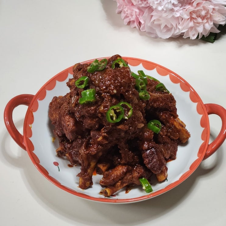 편스토랑 류수영 등갈비찜 레시피 매운 돼지 고추장버터등갈비 양념 요리 네이버 블로그