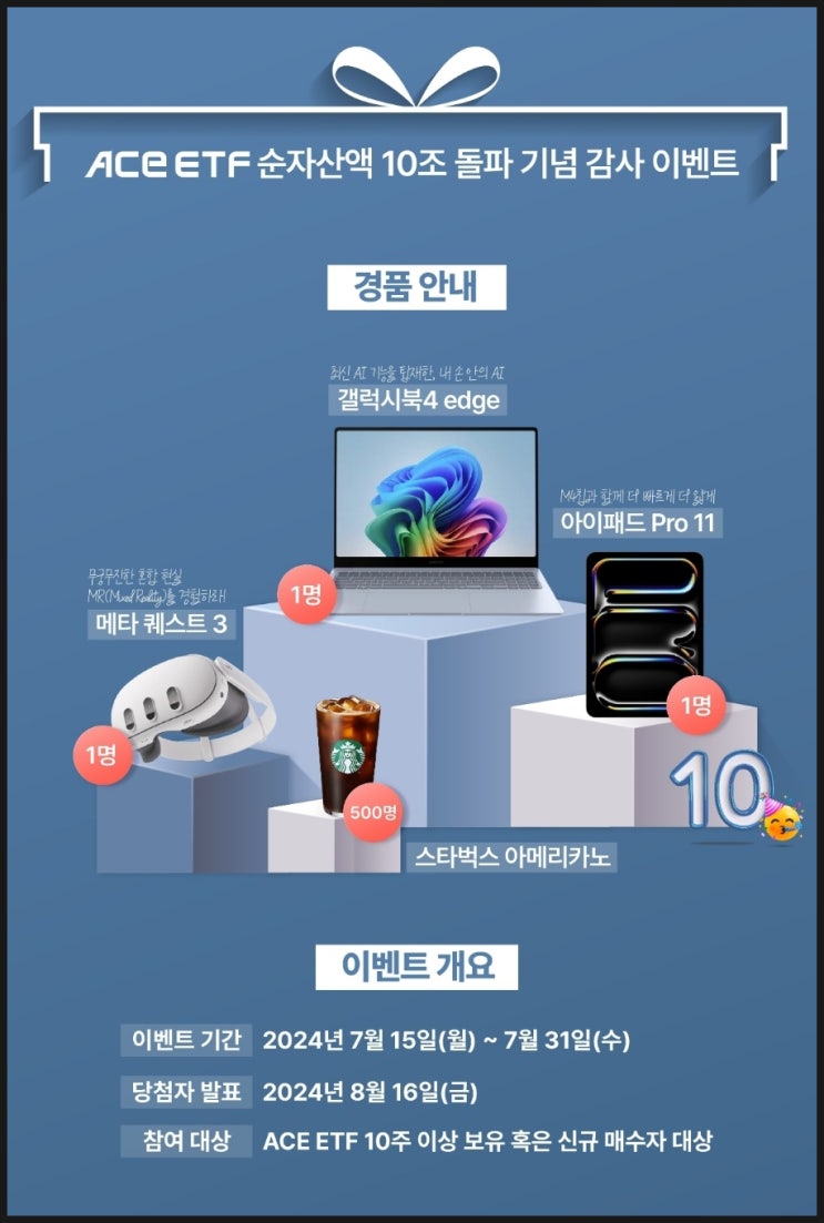 ACE ETF 10주 이상 보유중이면 이벤트 해보기 : 네이버 블로그