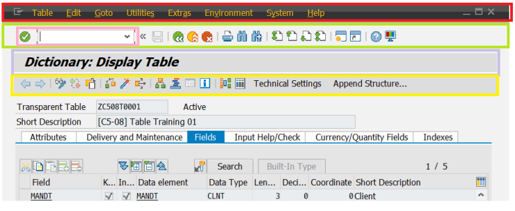 ABAP(1) 환경설정, ABAP Dictionary, Transparent Table, Data Element : 네이버 블로그