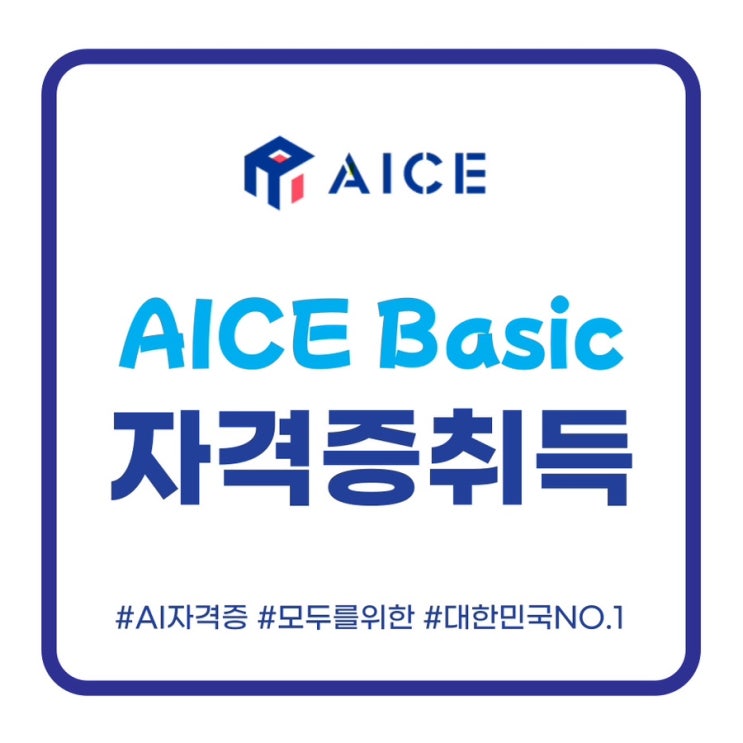 AICE Basic 자격증 비전공자 준비 과정 : 네이버 블로그