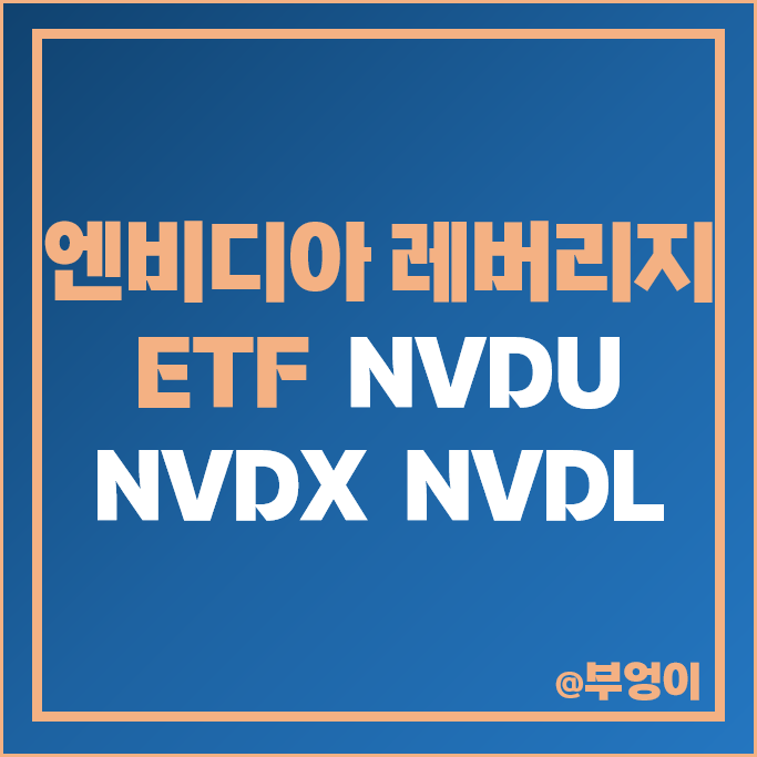 엔비디아 관련주 미국 레버리지 ETF NVDU NVDX NVDL 주가 : 네이버 블로그