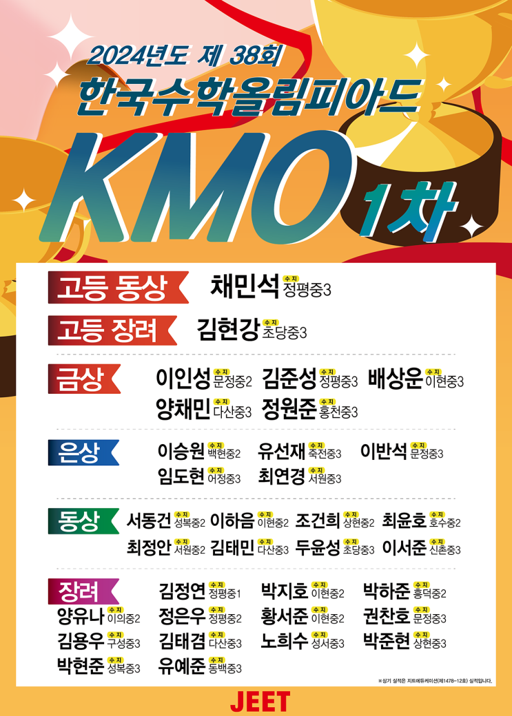 2024년도 제 38회 한국수학올림피아드 KMO 1차 입상 결과 : 네이버 블로그
