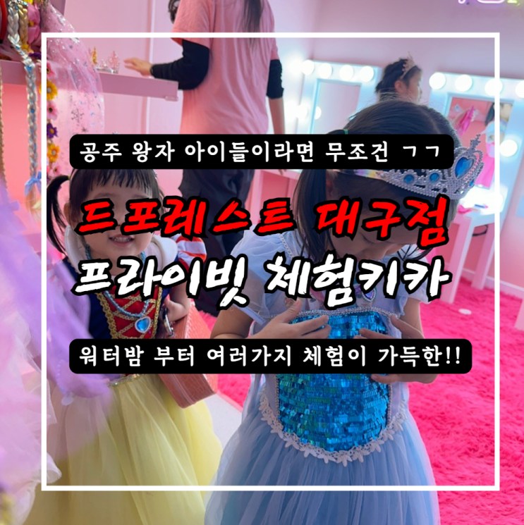 드포레스트 대구점 롯데백화점 공주놀이 체험형 키즈카페 네이버 블로그