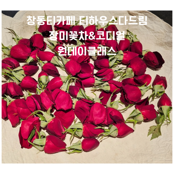 창동티카페 티하우스다드림 장미꽃차 장미꽃코디얼 원데이클래스 네이버 블로그