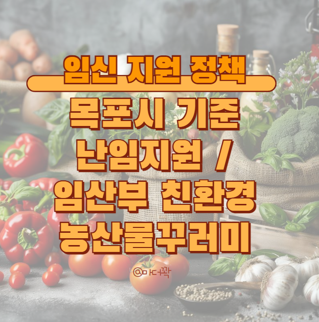 전남 목포시 난임지원 And 임산부 친환경 농산물 꾸러미 정책 네이버 블로그