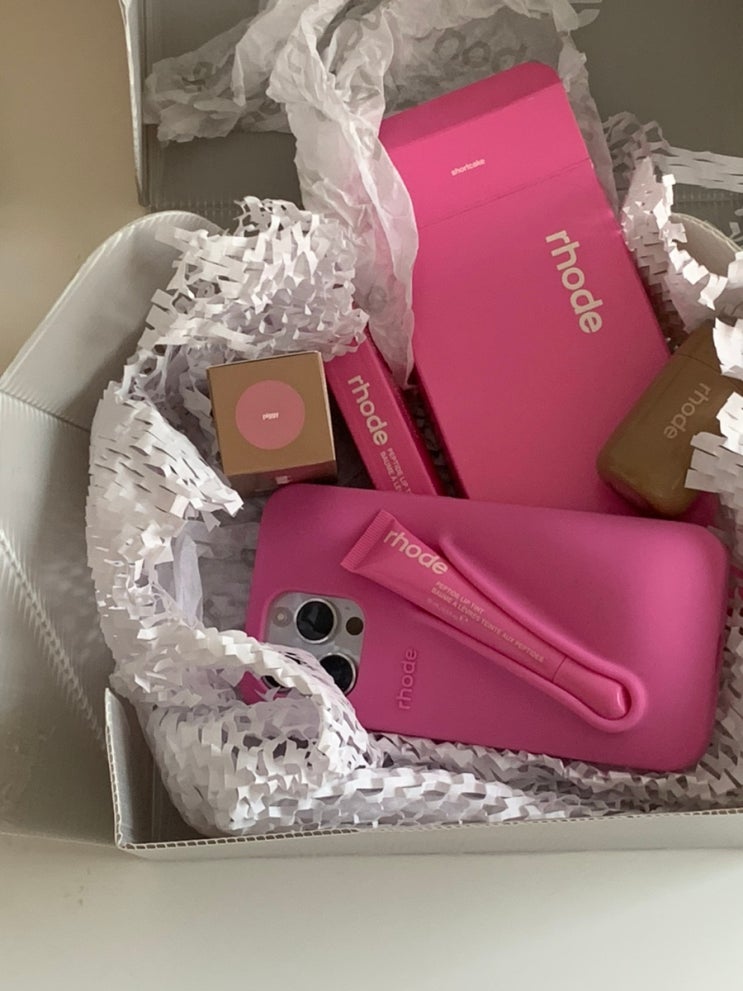 [RHODE] 여름 한정 신상/헤일리비버 로드 rhode 케이스 + 립밤 글로스 구매후기/블러셔 PIGGY 피기 ...