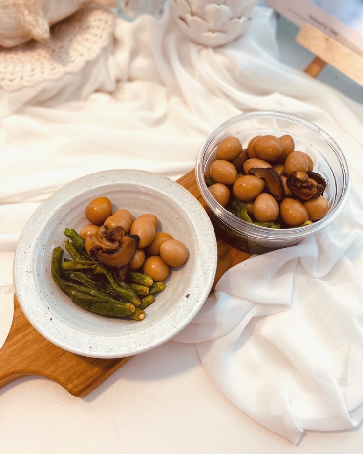 꽈리고추 메추리알 장조림 만들기 깐 메추리알 조림 요리 반찬 레시피 네이버 블로그