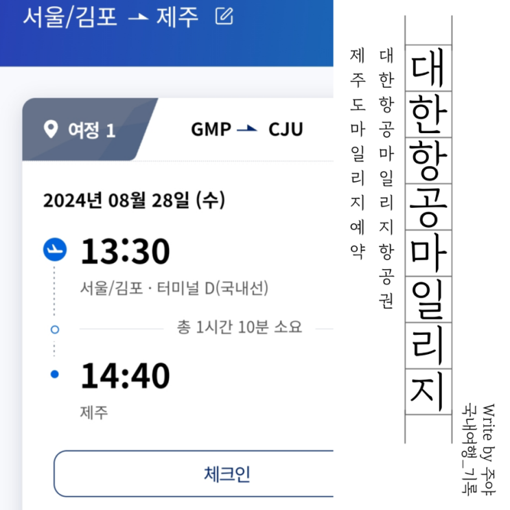 대한항공 마일리지로 제주도 왕복항공권 예매하기 스카이패스 마일리지 항공권 예약방법 네이버 블로그