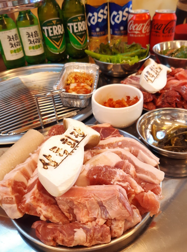 망포역 맛집 상록회관연탄구이 망포점 회식으로 방문하기 좋은 워터에이징 숙성 삼겹살 고기집 네이버 블로그
