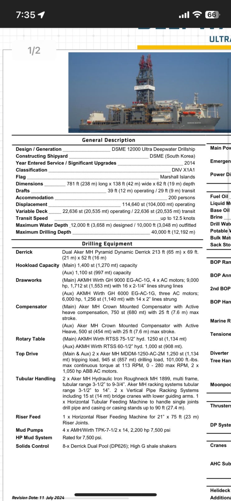 해양시추 - 트랜스오션(RIG) Invictus 드릴쉽 48.5만불 운임 3년치 계약 체결 : 네이버 블로그