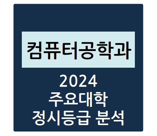 2024학년도 주요대학 컴퓨터공학과 정시등급 분석하기 컴퓨터공학과 수능일반 경쟁률 충원율 정시등급컷한양대 건국대
