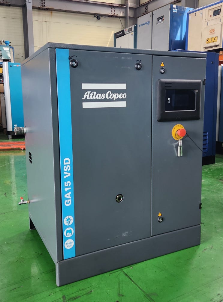 20HP(20마력) 스크류 인버터 콤프레샤_아트라스콥코_GA15VSD_2020.10_판매완료 : 네이버 블로그