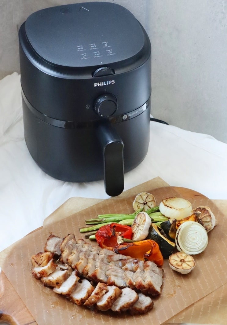 통삼겹 에어프라이어 온도 1인가구 적합한 필립스 에어프라이어 1000시리즈 NA110 후기 : 네이버 블로그