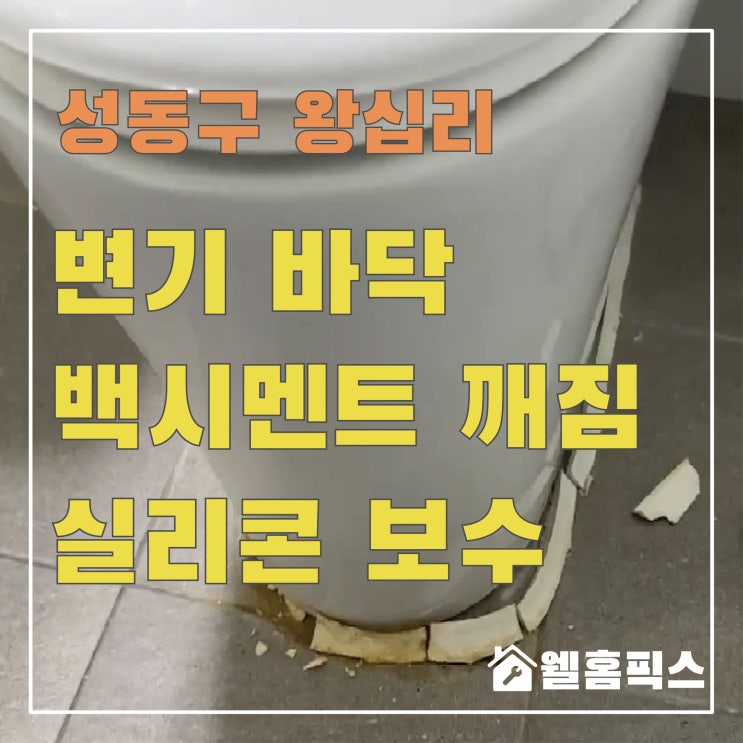변기 바닥 백시멘트깨짐 실리콘 보수 네이버 블로그