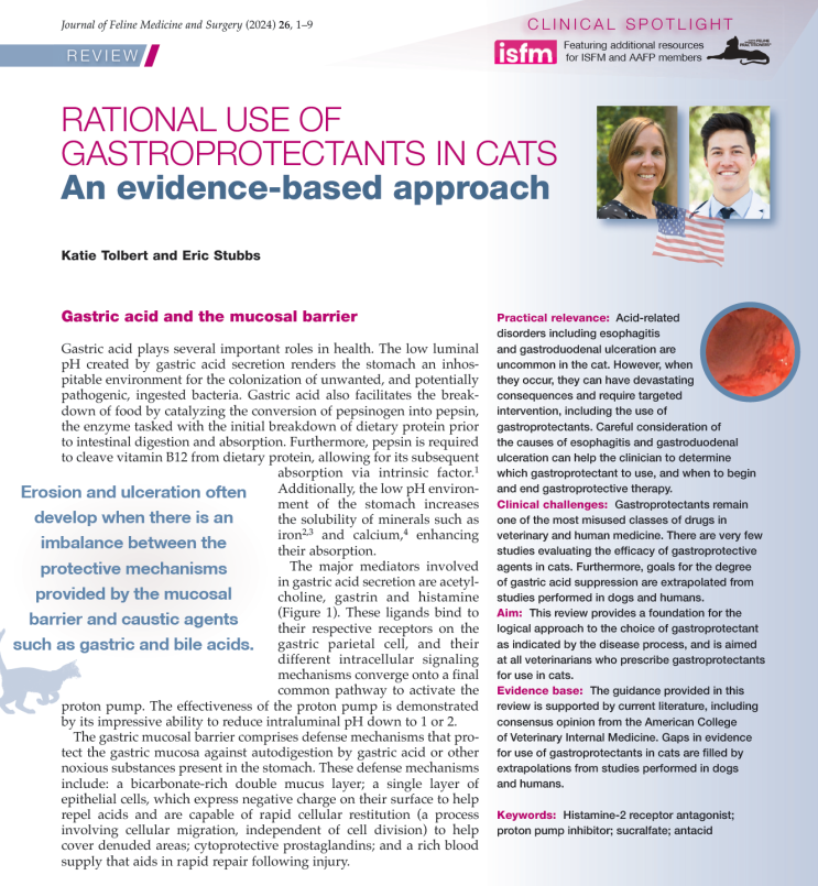 RATIONAL USE OF GASTROPROTECTANTS IN CATS: An evidence-based approach ...