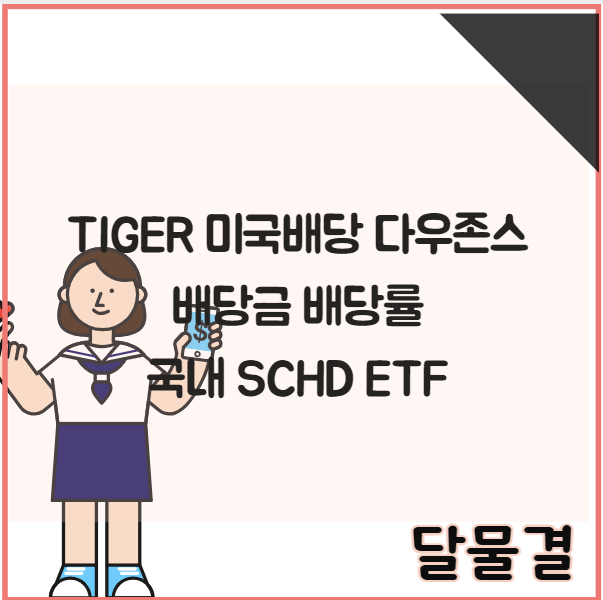 TIGER 미국배당 다우존스 배당금 배당률 국내 SCHD ETF : 네이버 블로그