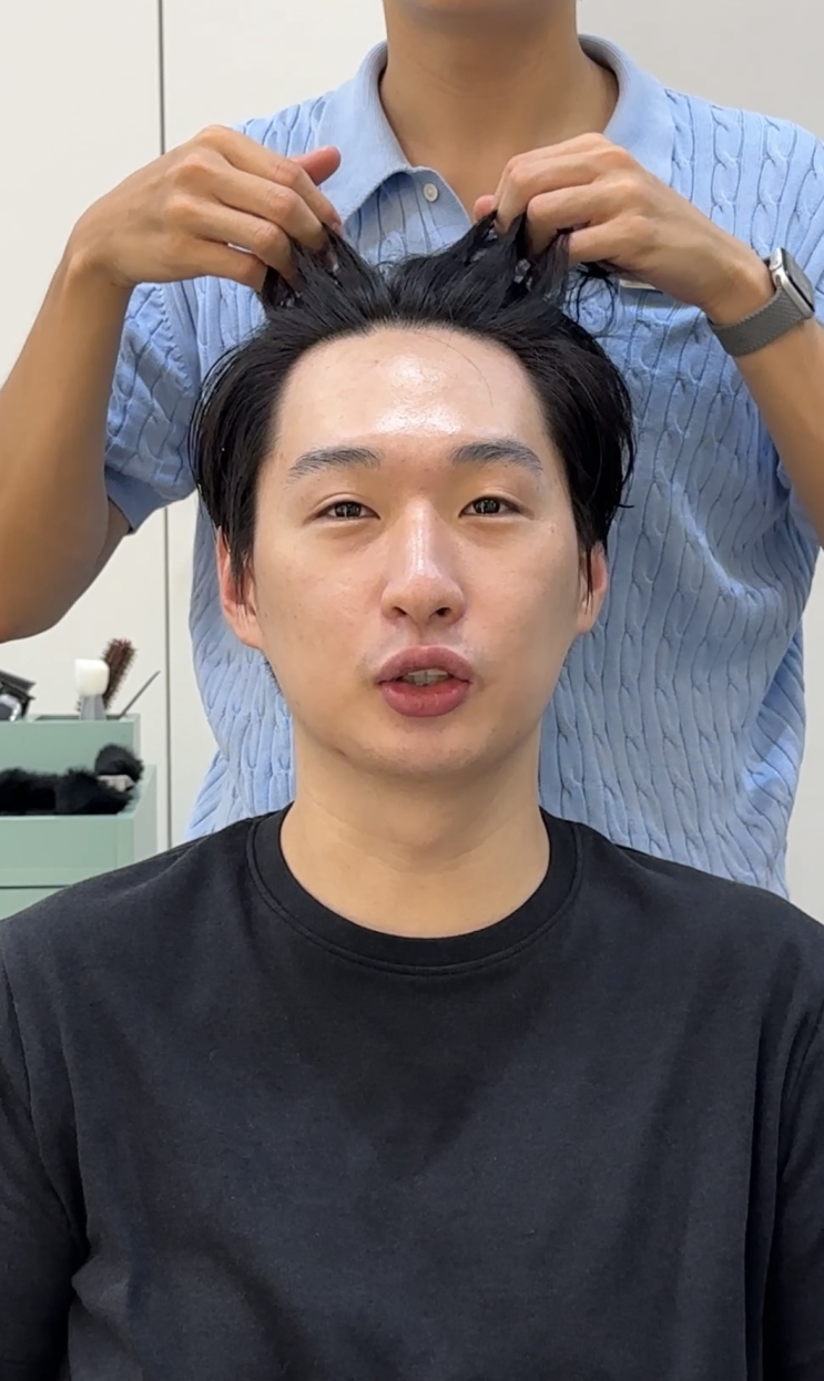 넓은이마 M자커버 헤어컨설팅 •̀ ω •́ 대구시스루펌 시스루댄디컷 대구남자머리전문 정훈 대구미용실동성로미용실