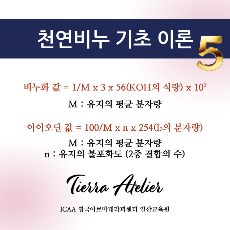 천연비누 기초이론5 비누화 값 공식 아이오딘 값 공식 네이버 블로그