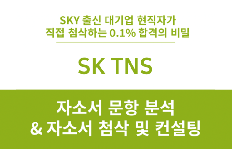 SK TNS 2024년 하반기 전환형 인턴 채용, 합격 자소서 작성 방법 : 네이버 블로그
