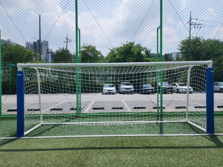 날개스포츠 시흥장곡중학교 축구골망고급망 교체 축구골대그물망 교체 작업 네이버 블로그