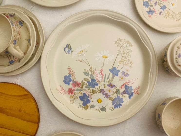 영국 빈티지 풀포터리 (Poole Pottery) Springtime 찻잔과 플레이트, 볼 : 네이버 블로그
