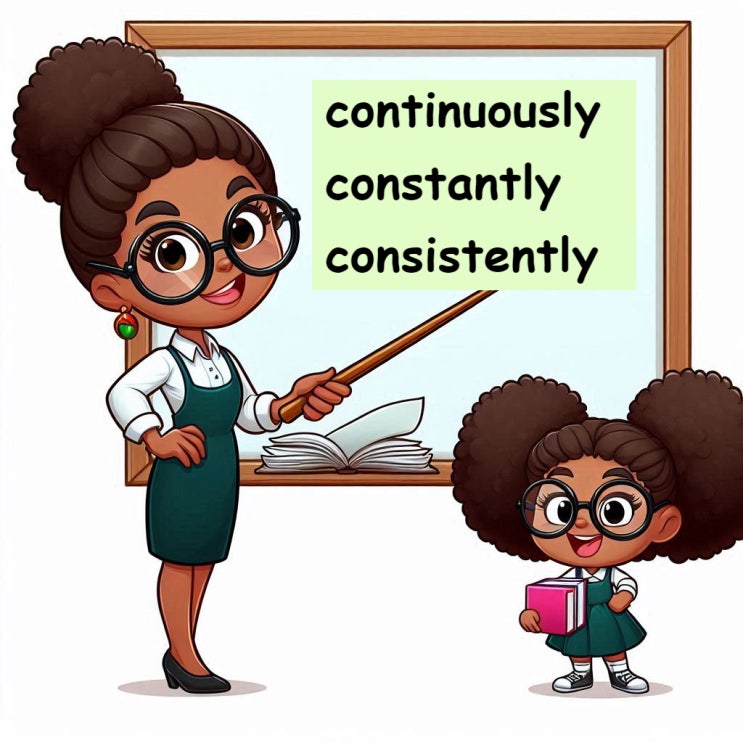 Continuously constantly consistently 계속해서, 다른 뉘앙스의 차이 : 네이버 블로그