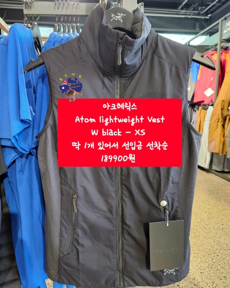 아크테릭스 Atom lightweight Vest W Black XS 1개 있어요 ㅎ : 네이버 블로그