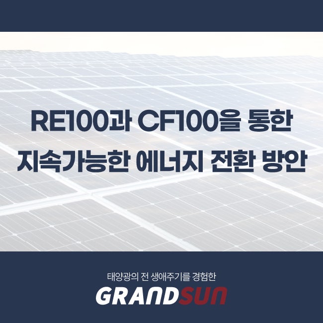 재생에너지, RE100과 CF100을 통한 지속 가능한 에너지 전환 방안 : 네이버 블로그