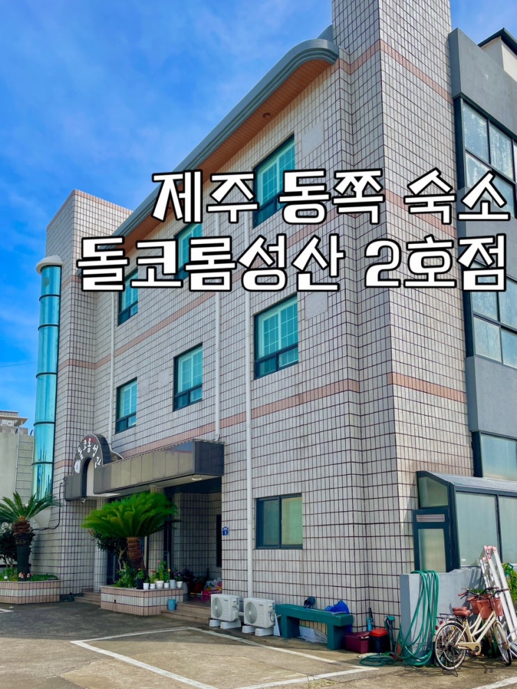 제주 동쪽 가성비 숙소 돌코롬성산 2호점 : 네이버 블로그