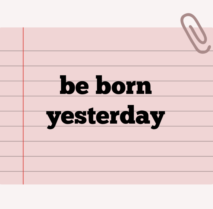 영어 관용표현 둘 be born yesterday, come to a head : 네이버 블로그