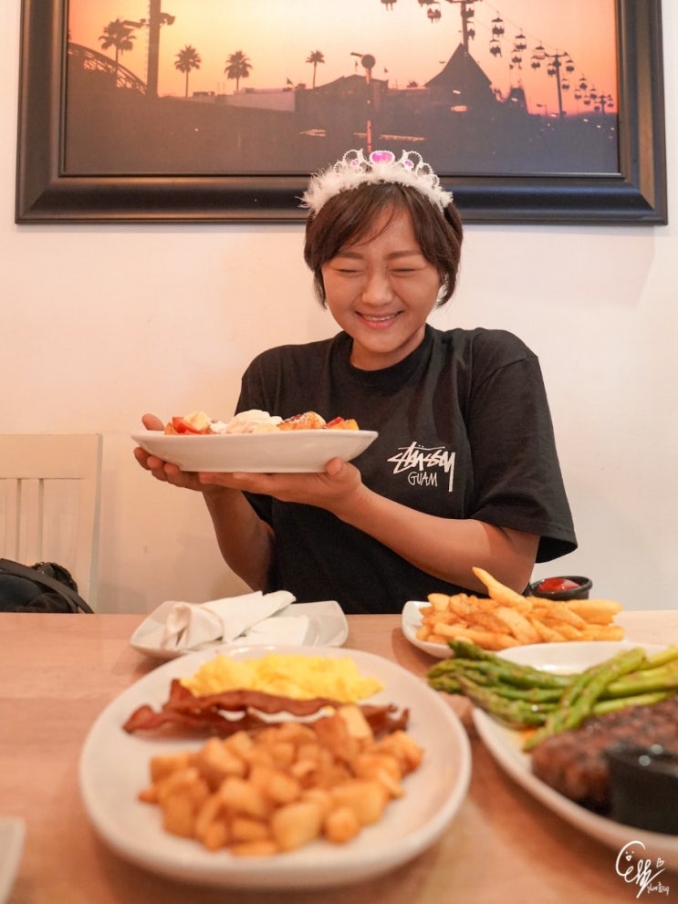 괌 현지 브런치 맛집 아이홉 메뉴 가성비 스테이크 괌 자유여행 코스 네이버 블로그