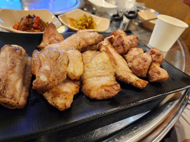 부천 신중동역 맛집 단체 회식 가능한 룸식당 생갈비와 목살 고기집 산촌숯불정 네이버 블로그