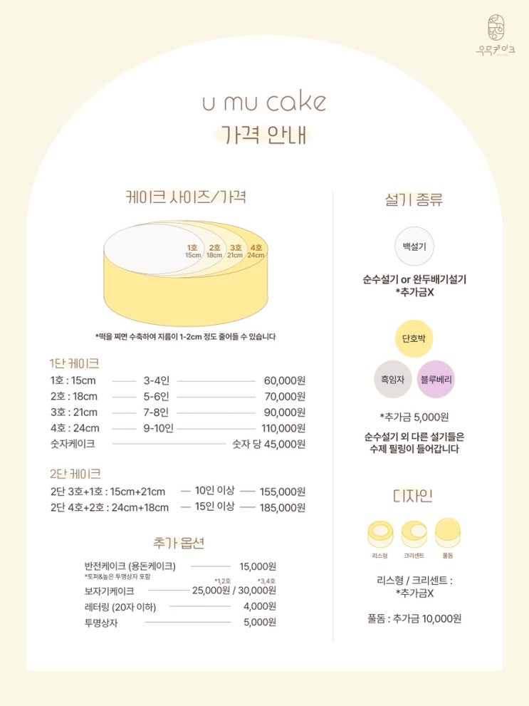 떡공방우무 앙금플라워떡케이크 & 수제한식디저트 가격안내 입니다 : 네이버 블로그
