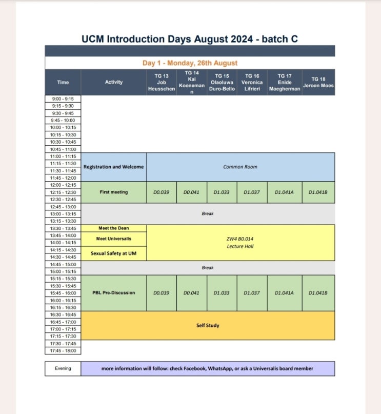 네덜란드 UCM 교환학생 3(Introduction Days, PBL, 도시구경) : 네이버 블로그