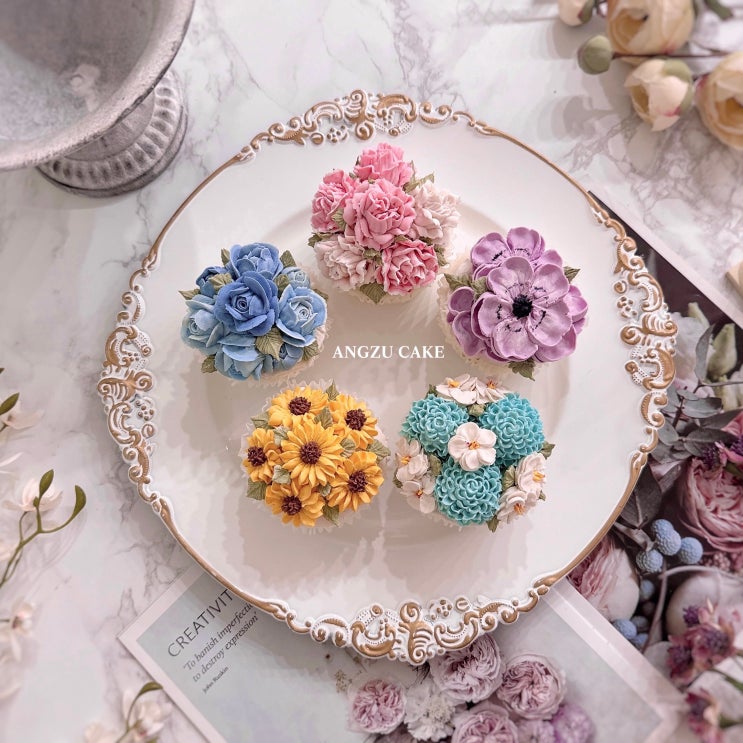 앙금플라워떡케이크 정규반 3주차 고급스러운 컵설기 만들기 [앙즈케이크] 분당 용인 : 네이버 블로그