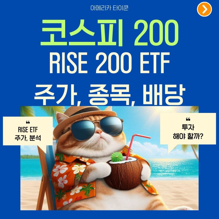 KOSPI 200 ETF, RISE 주가 종목 배당 코스피 지수 : 네이버 블로그