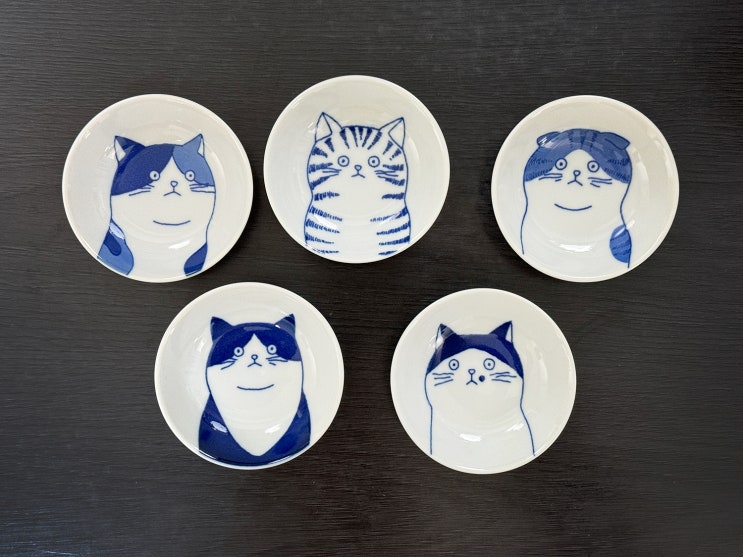 접시에 뚱냥이들이, 시치타 Shichita 고양이 접시 5종 세트 : 네이버 블로그