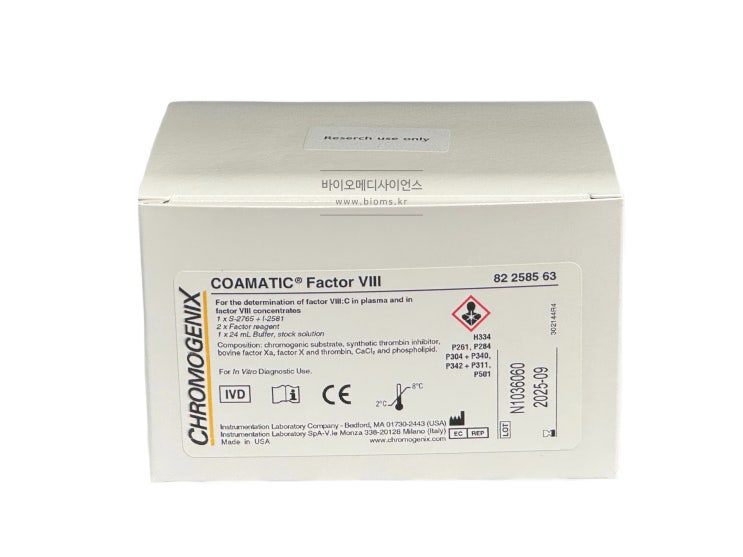 [Chromogenix] COAMATIC FACTOR VIII 제품 정보 : 네이버 블로그