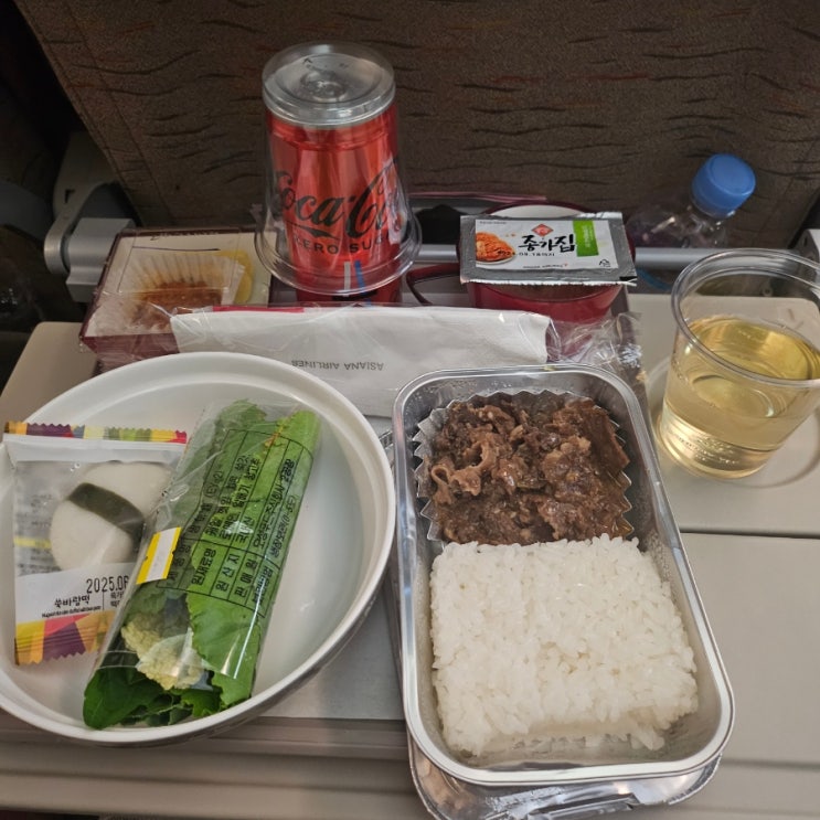 [LA 아시아나 이코노미 후기] OZ204 지연, OZ701 기내식, 어메니티, 레그룸 등 : 네이버 블로그