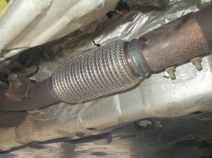 Sm6 배기 소음 진동 떨림 3중코어 자바라 소음기 벨로즈 머플러 벨로우즈 마후라 플렉시블 촉매 용접 수리 교환 교체 정비 네이버 블로그