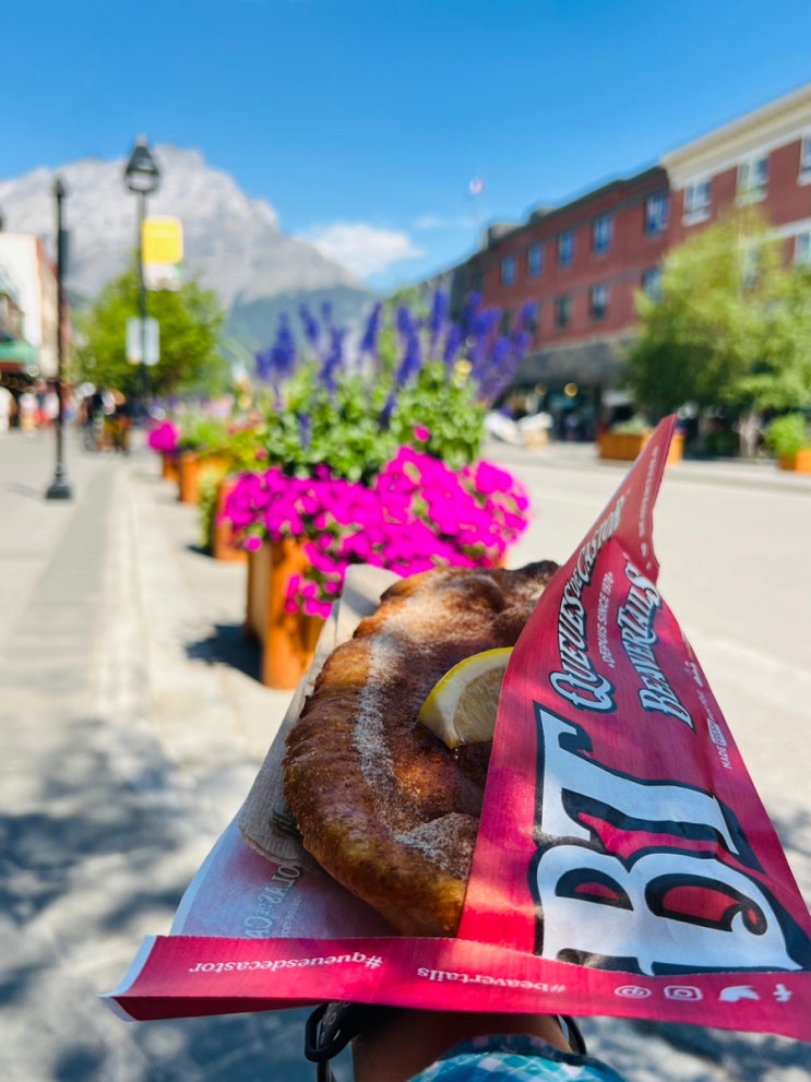[캐나다 캘거리 한 달 살기] #13. 밴프 디저트 맛집 Beaver Tails Banff. 밴프 스타벅스, ROOTS. 캘거리 ...