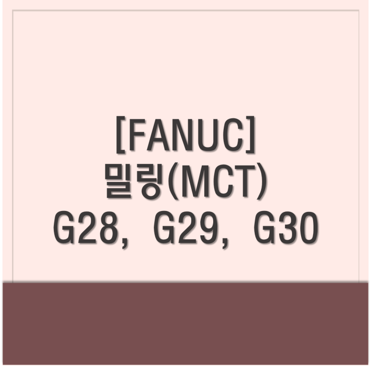 [FANUC] 밀링(MCT) G28, G29, G30 : 네이버 블로그