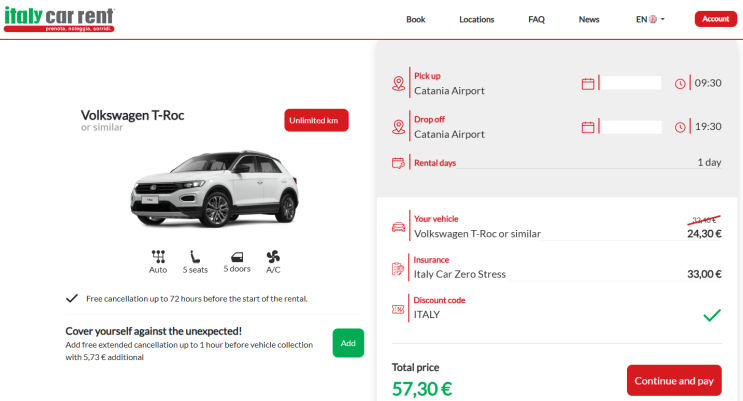 [이탈리아 시칠리아 렌트] Italy car rent 예약 (noleggiare, Avis 비교) : 네이버 블로그