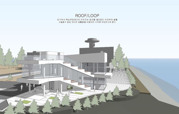 늘지구 해안카페 건축설계 당선작 발표 등, 건축사사무소 이수(대표 이재길)의 ‘루프/루프(ROOF/LOOP)’를 선정했다고 6일 밝혔다. : 네이버 블로그