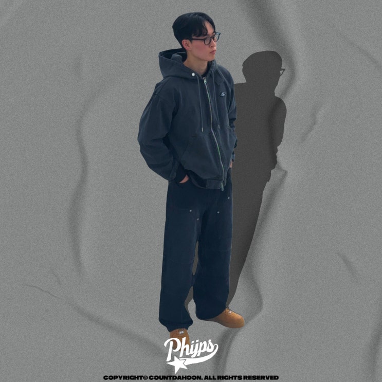 피지컬 에듀케이션 디파트먼트(PHYPS) 더블 니 와이드 데님팬츠 리뷰 및 사이즈 추천 : 네이버 블로그