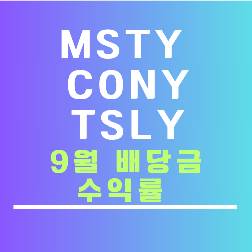 커버드콜 MSTY, CONY, TSLY ETF 9월 배당과 계좌 인증 : 네이버 블로그