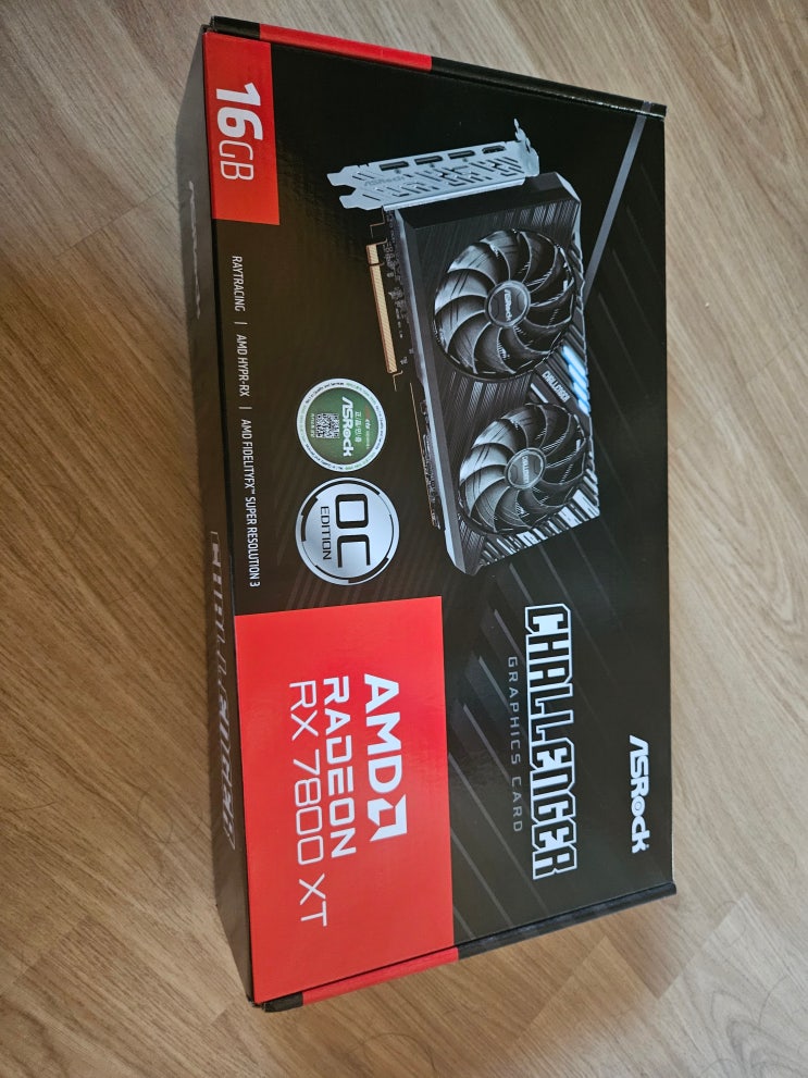 Asrock rx 7800xt 챌린저 교체후기 : 네이버 블로그