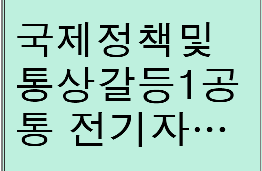국제정책및통상갈등1공통 전기자동차산업의 확장에 희토류 등 중요한자원의 수출입을 통제하고 통상갈등사례에 대해 조사하여
