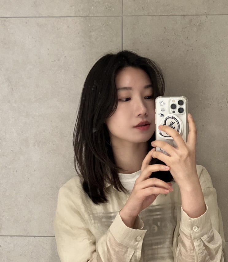 합정 미용실 추천 리코너13 여자 중단발 레이어드컷 헤어스타일 네이버 블로그